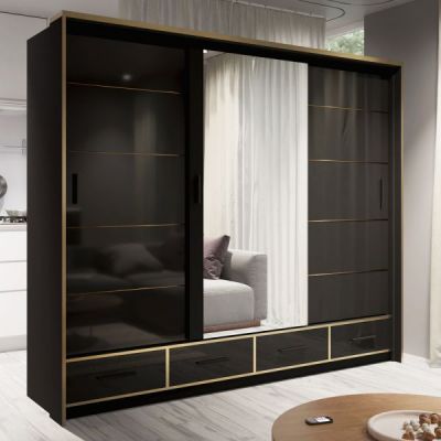 Cecilia Sliding Wardrobe 250cm Black All Questions